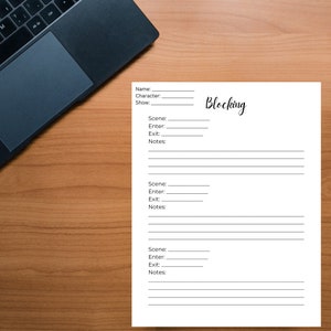 Blocking Notes Printable - Acting Resource High School Community ...