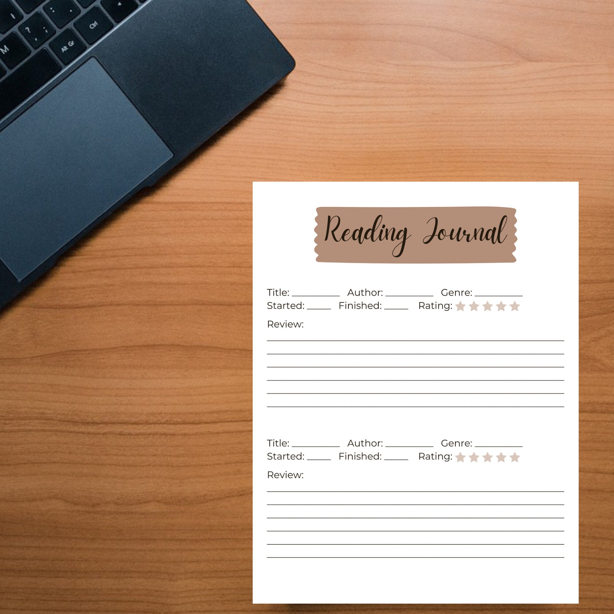 Reading Journal Printable - Journaling Page Personal Growth Book Lover ...