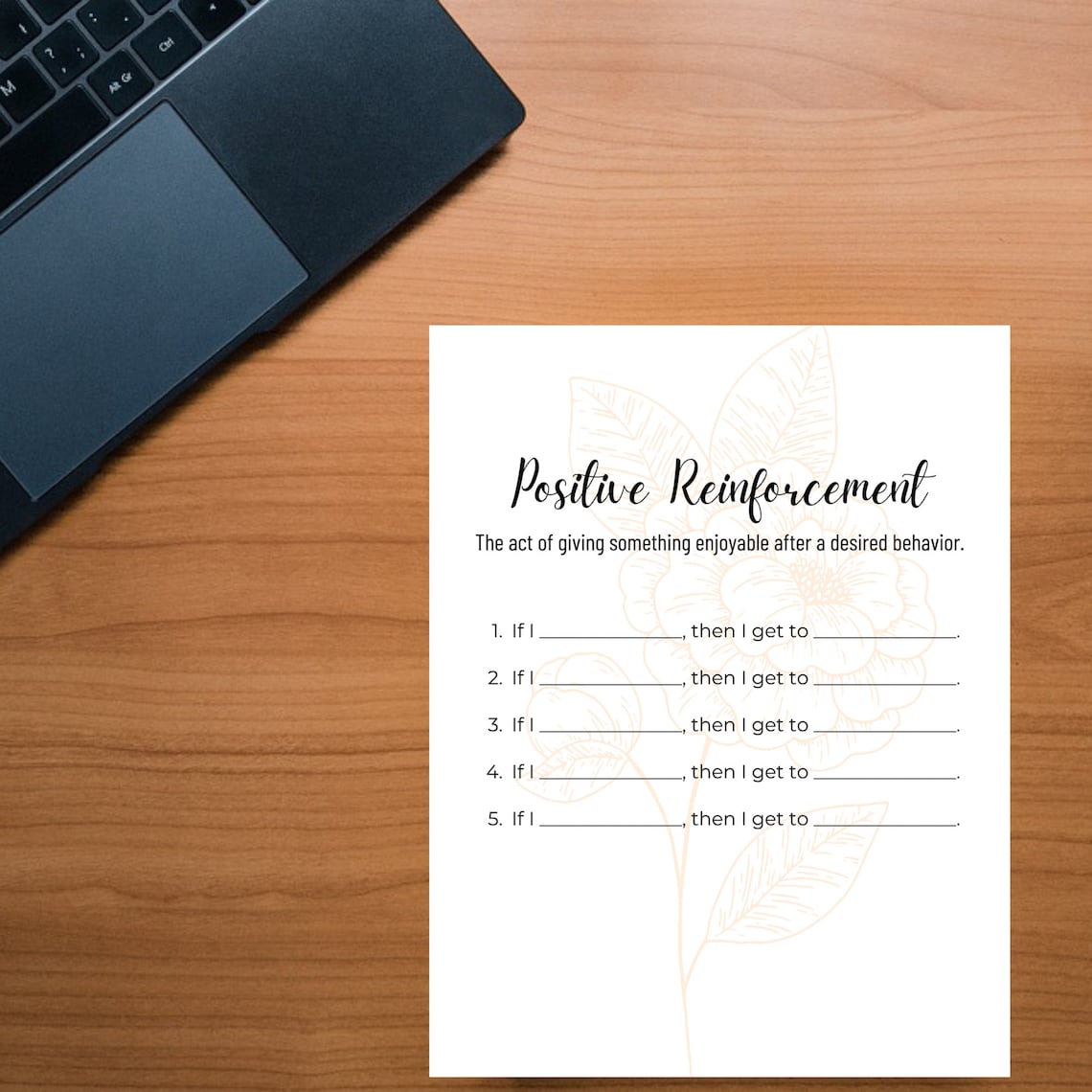 Positive Reinforcement Printable Motivational Self Discipline Habit ...