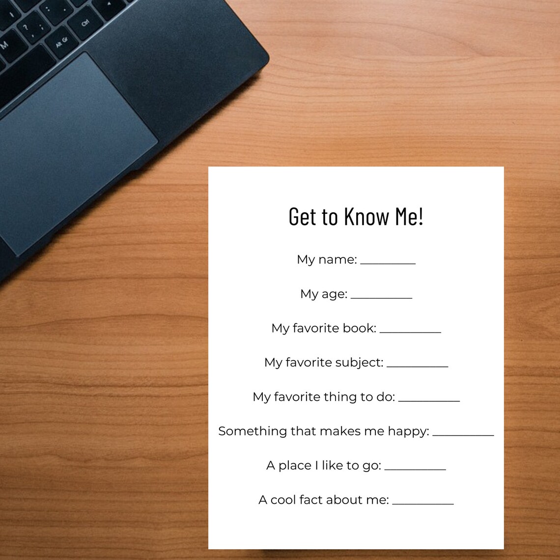 Get to Know Me Level 2 Classroom Resource Introduction Activity ...