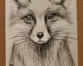 Cute Fox Art Print | Etsy