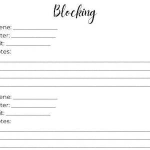 Blocking Notes Printable - Acting Resource High School Community ...