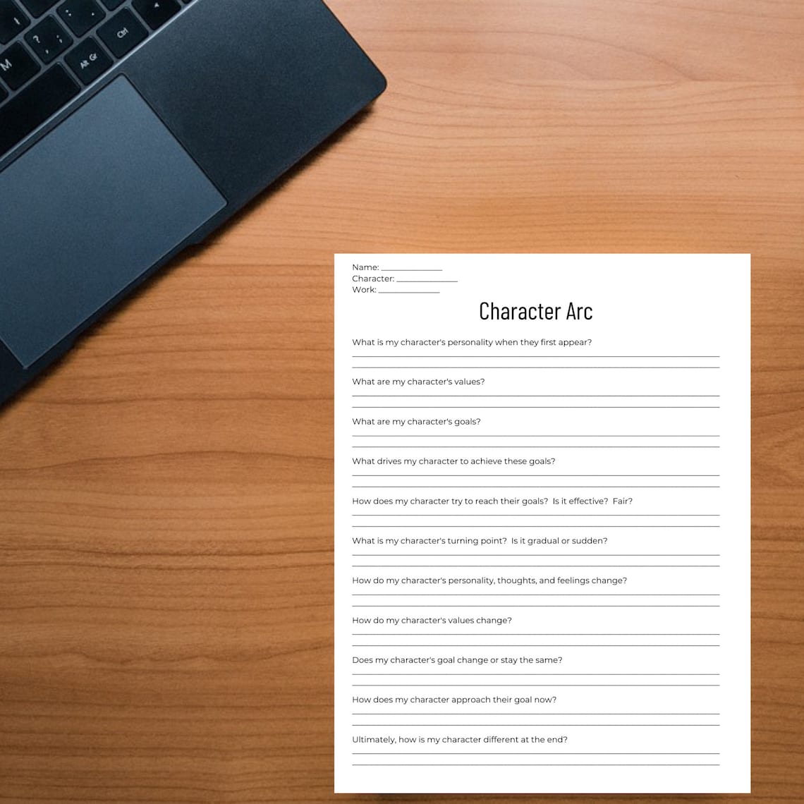 Character Arc - Printable Resource Acting Theater Writing English Class ...