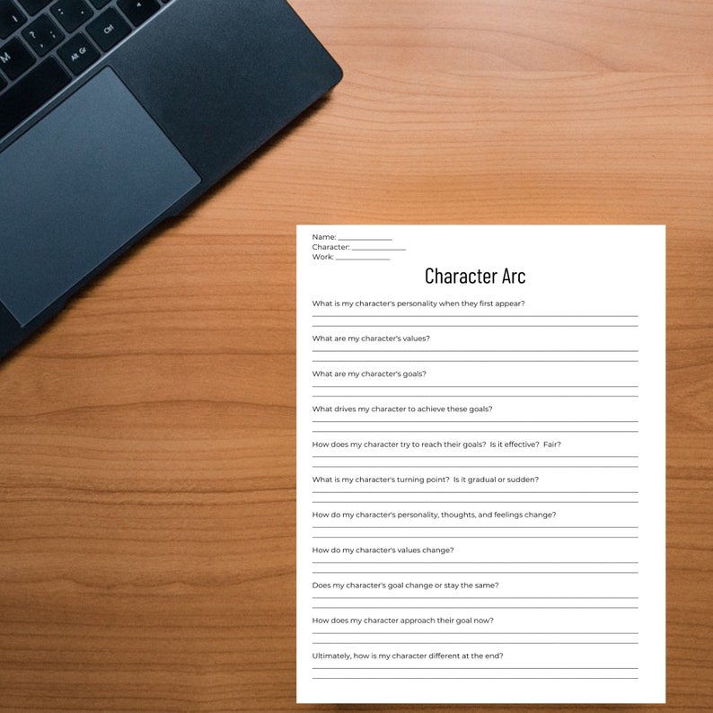 Character Arc - Printable Resource Acting Theater Writing English Class ...