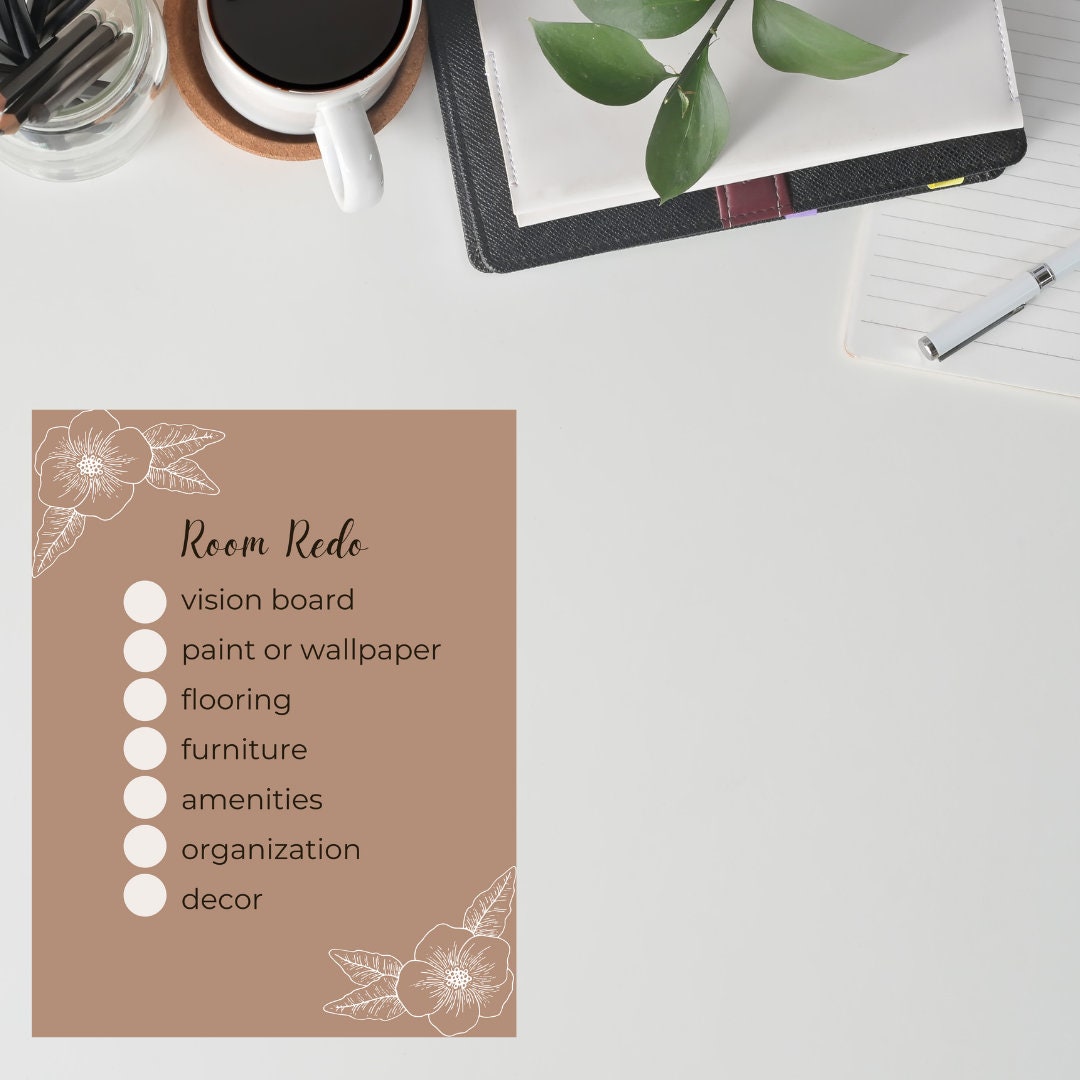 Room Redo Checklist Printable Redecorating Bedroom Checklist - Etsy