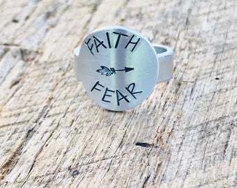 Faith Over Fear Ring - Etsy