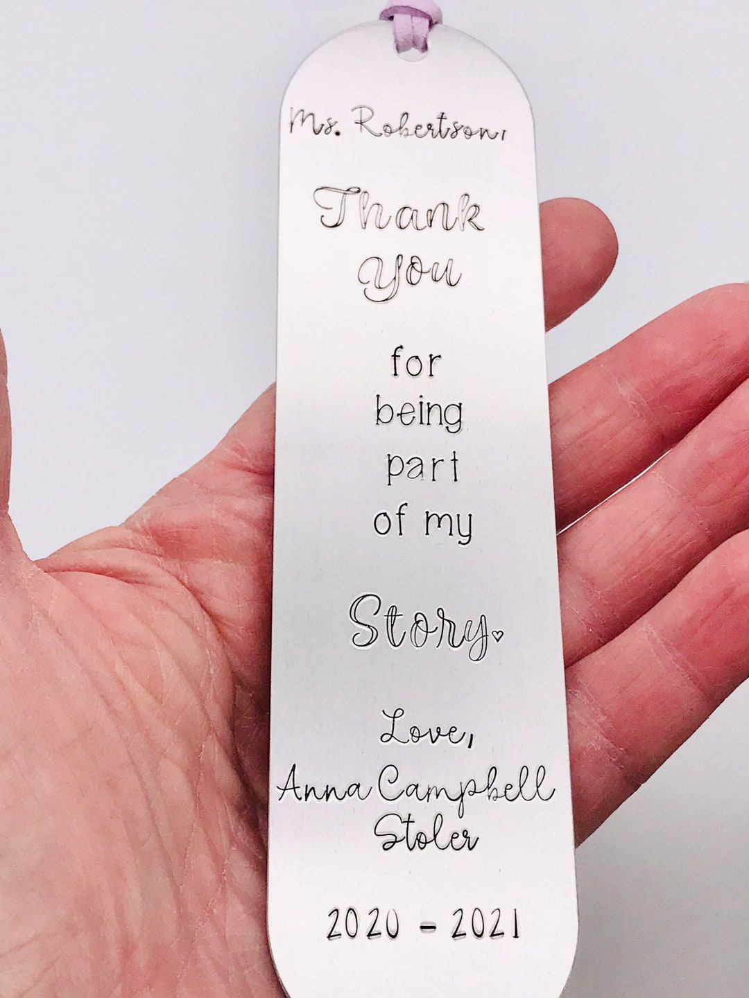 Personalized Teacher Bookmark, Teacher Gift, Teacher Appreciation Gift ...