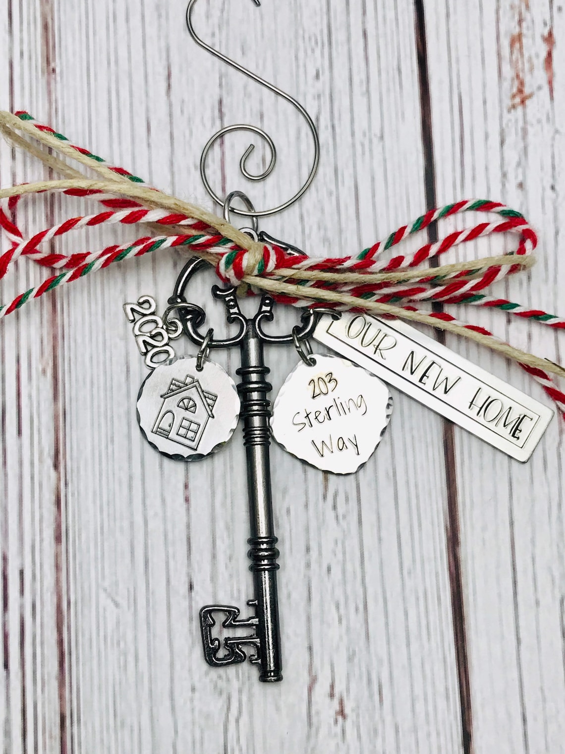 Our New Home Personalized Skeleton Key Christmas Ornament | Etsy