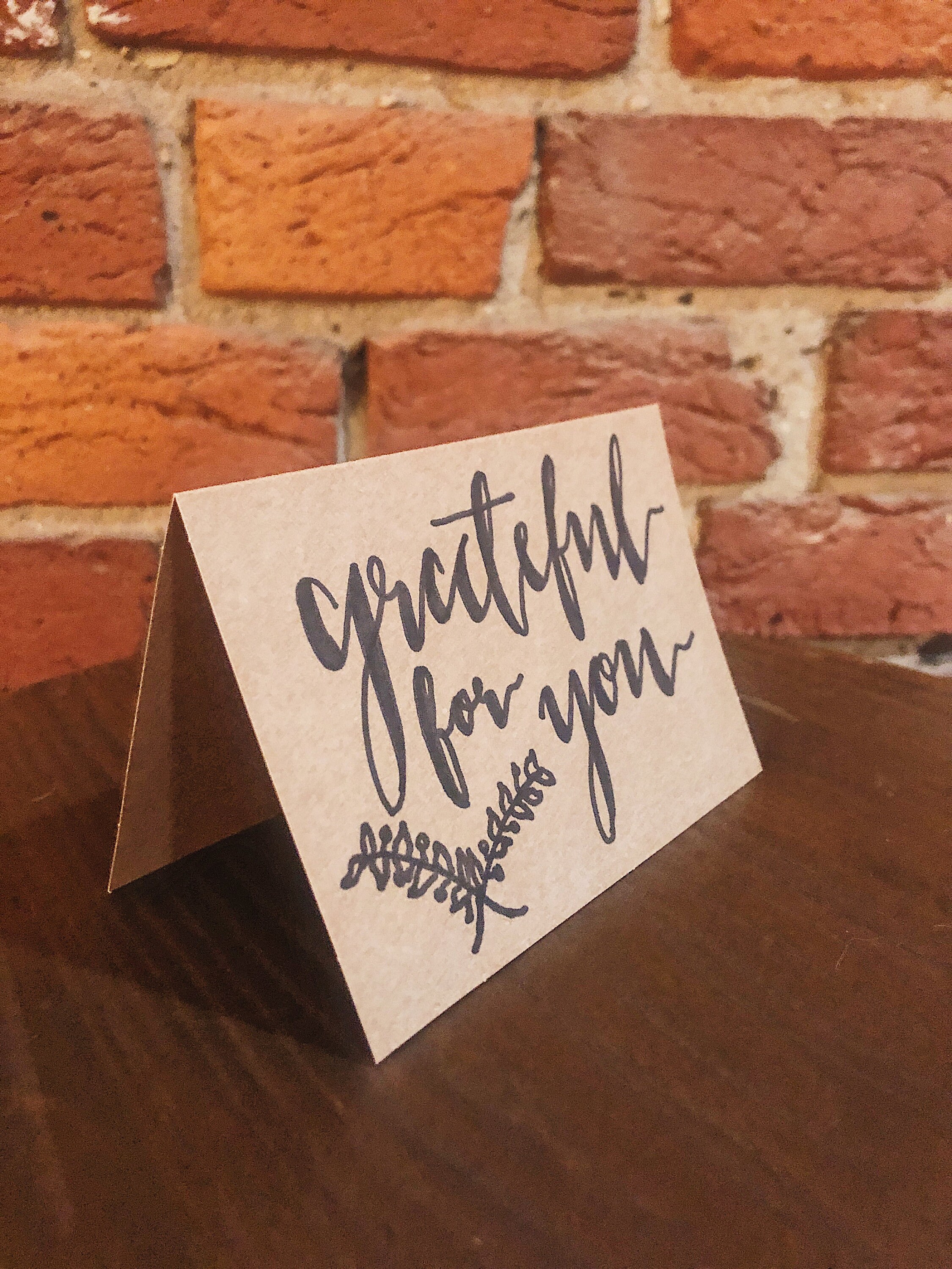 Grateful for You Thank You Cards - Etsy