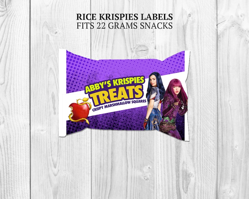 Descendants Birthday Party Favors and Labels - Party Printables ...