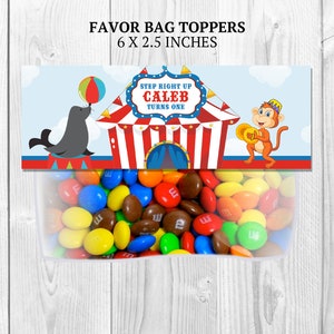 Circus Party Labels: Carnival Birthday Decor, Thank You Tags (digital ...