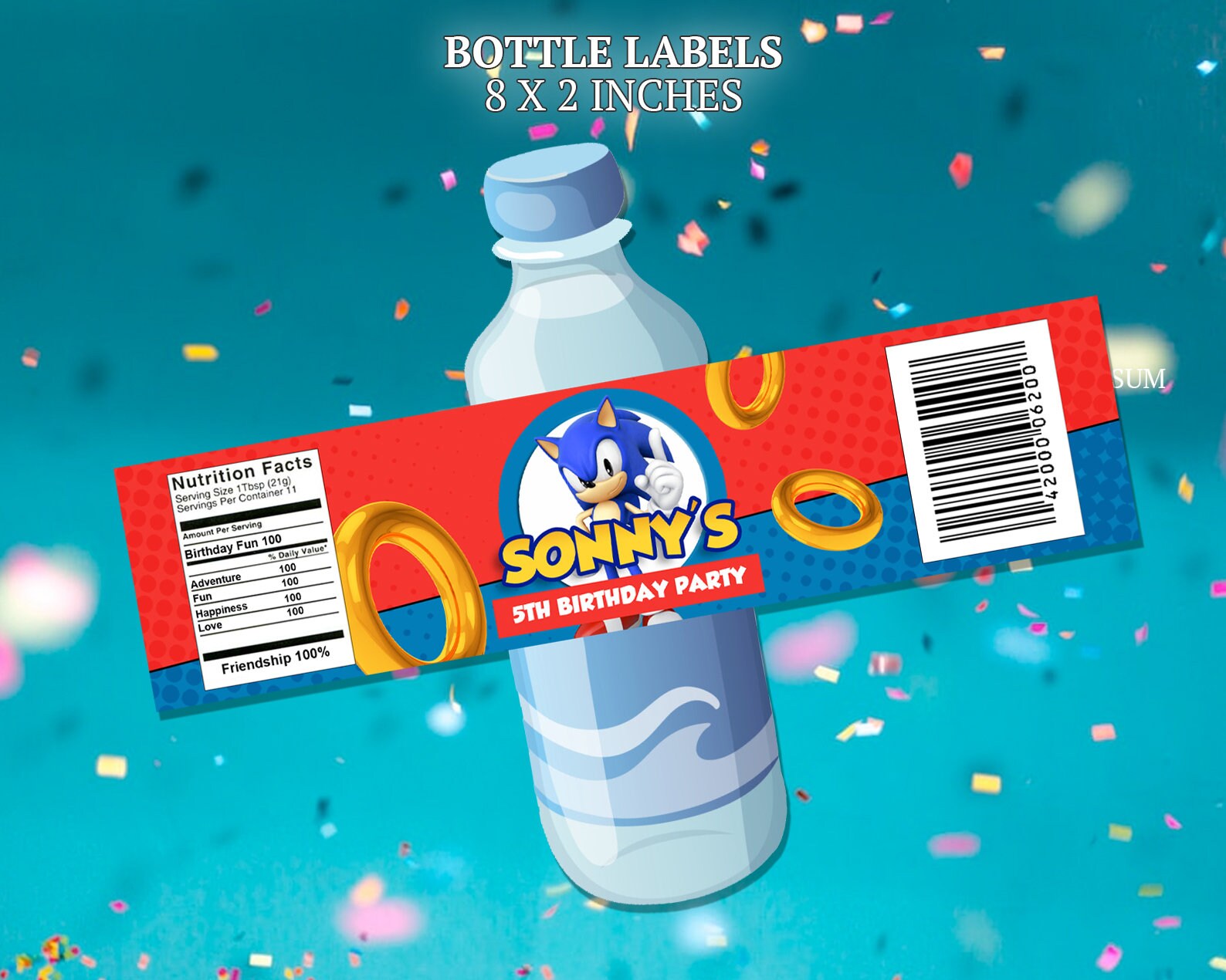 Sonic Chip Bag Label Sonic Thank You Tags Sonic Birthday - Etsy UK