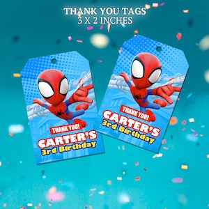 Spidey Birthday Party Labels: Mini Kit (digital Download) - Etsy