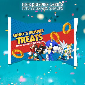 Sonic Birthday Party Labels: Chip Bag, Tags, Favors (digital Download ...