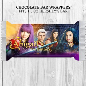 Descendants Birthday Party Favors and Labels - Party Printables ...