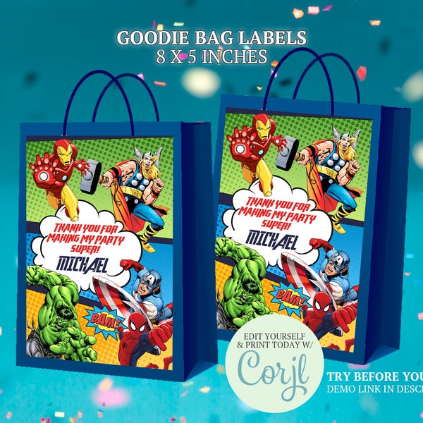 Superhero Goody Bags - Etsy