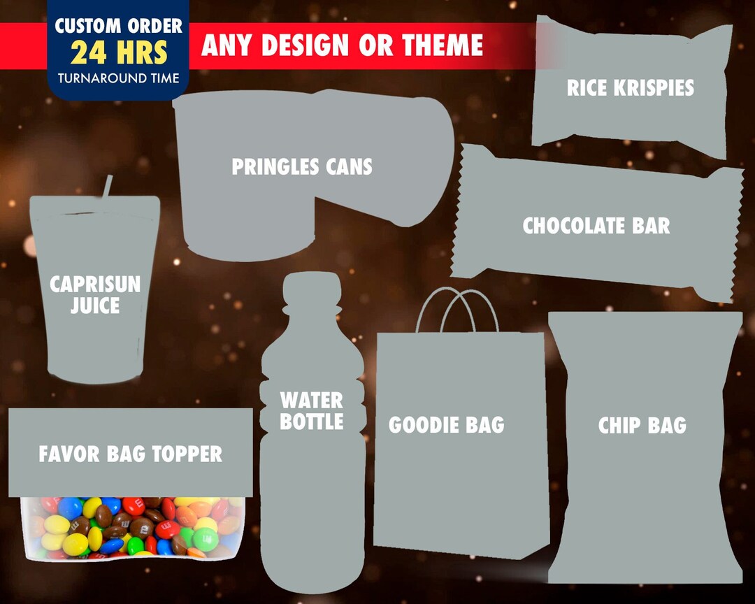 Custom Party Printables, Customized or Personalized Party Favors ...