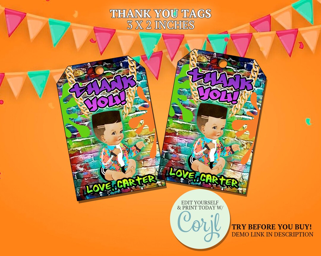 Fresh Prince Thank You Tags, Fresh Prince Printable Party Favor Label ...