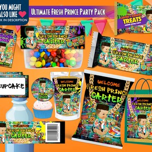 Fresh Prince Chip Bag Label: Birthday Baby Shower Decoration (editable ...