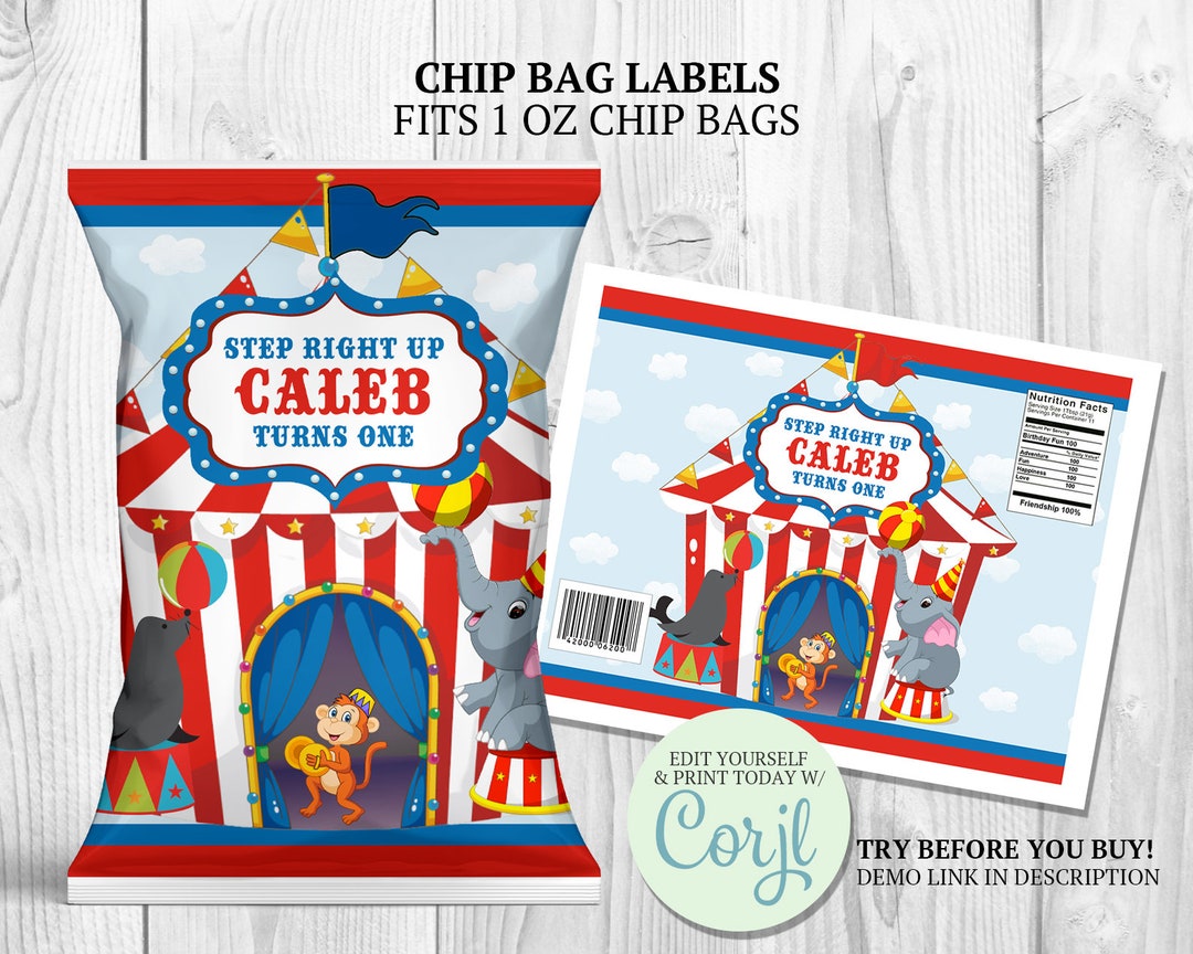 Circus Big Top Party Printables, Circus Party Favors and Decoration ...