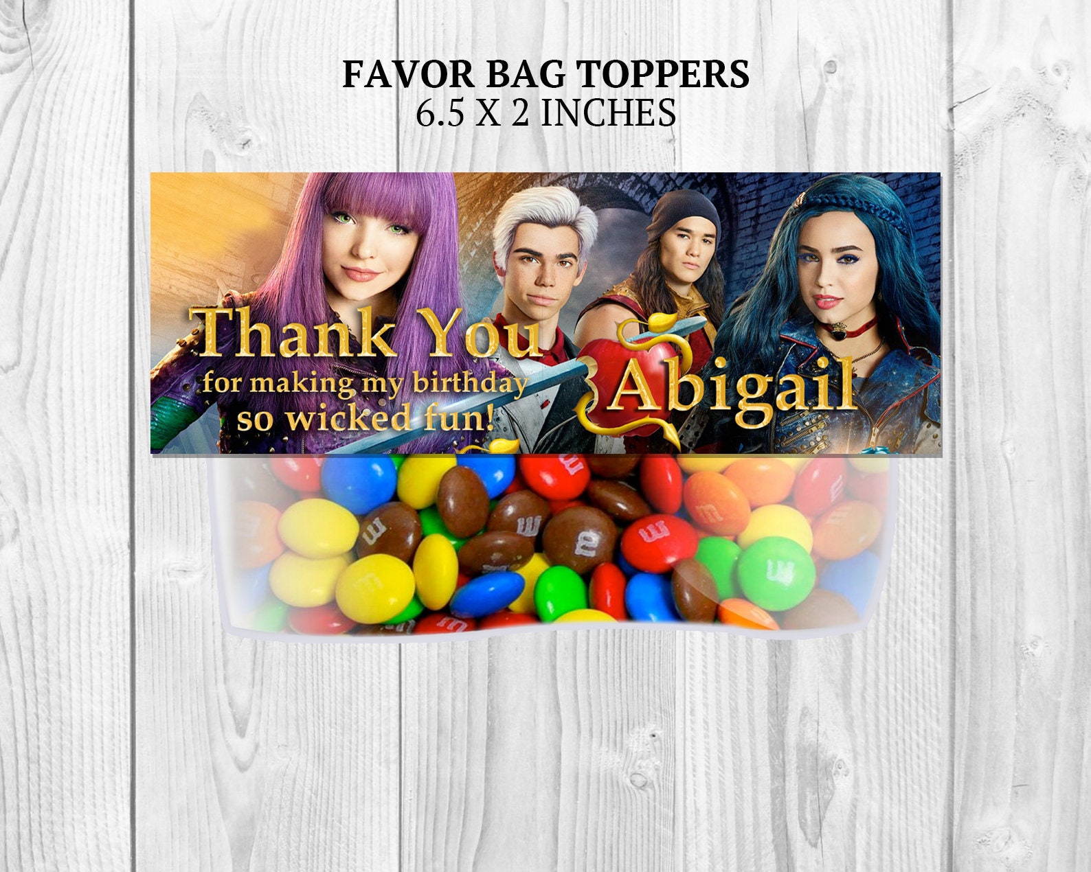 Descendants Birthday Party Favors and Labels - Party Printables ...