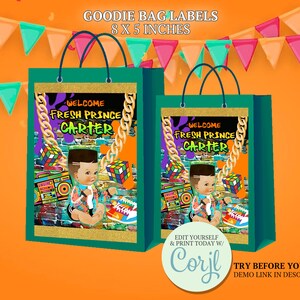Fresh Prince Baby Shower Printables: Party Favors Bundle (digital ...