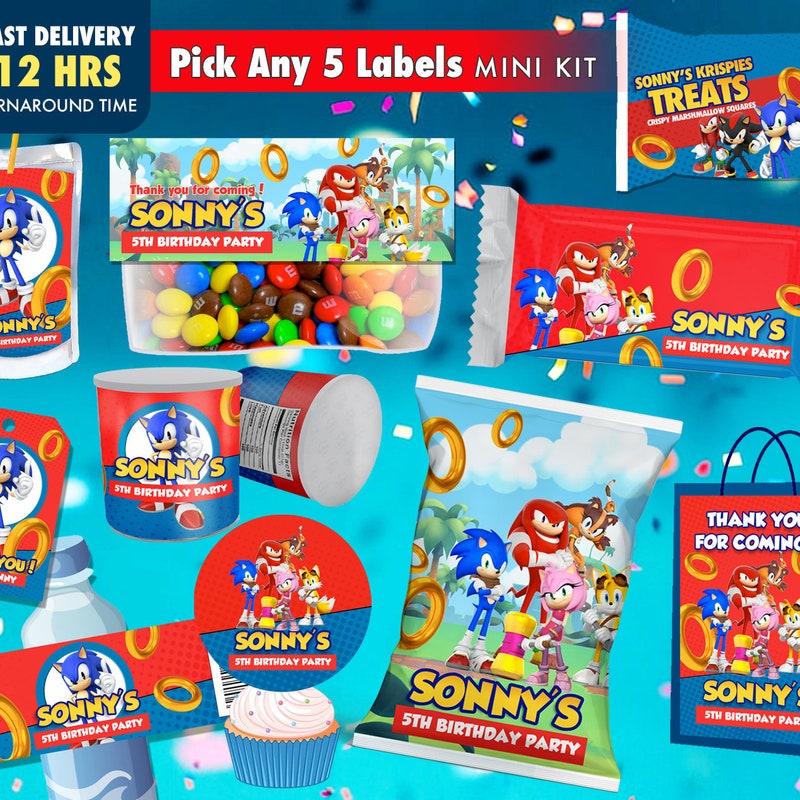 Sonic Party Printable - Etsy