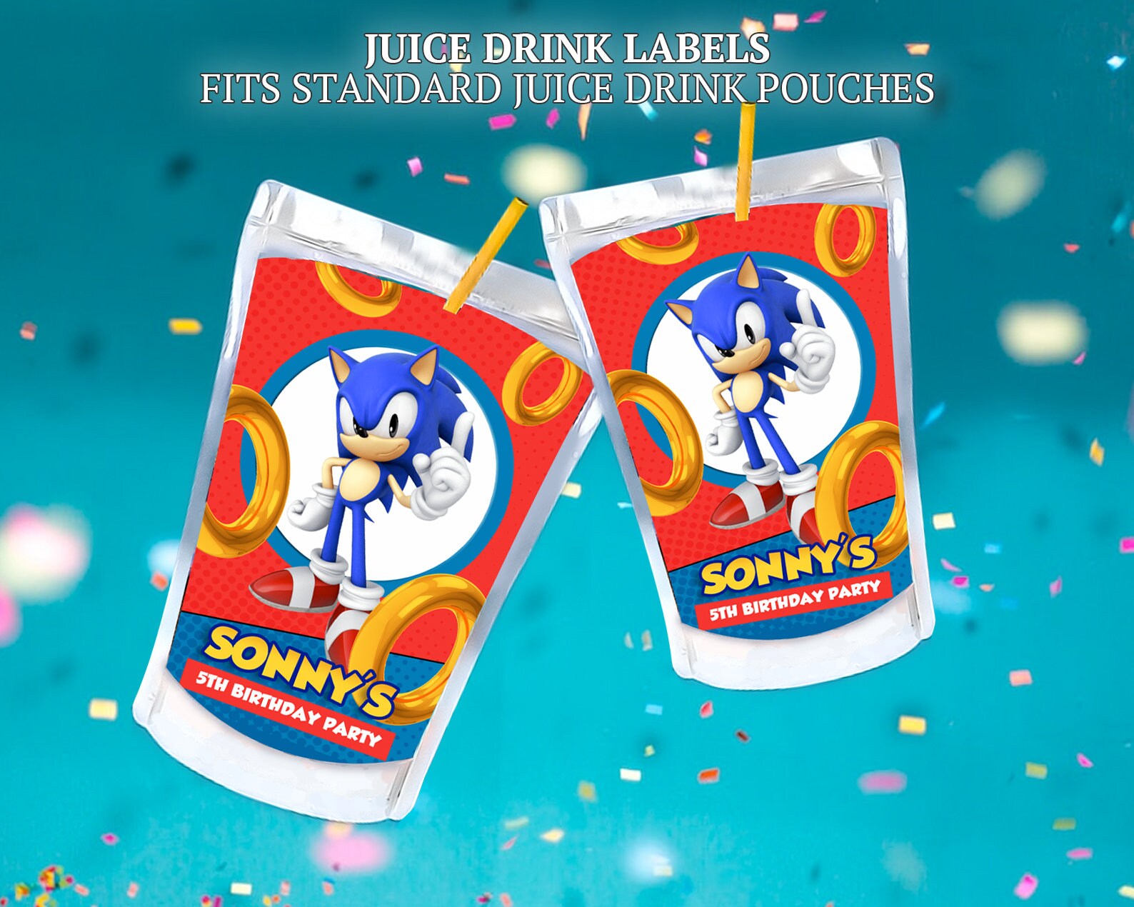 Sonic Chip Bag Label Sonic Thank You Tags Sonic Birthday - Etsy UK