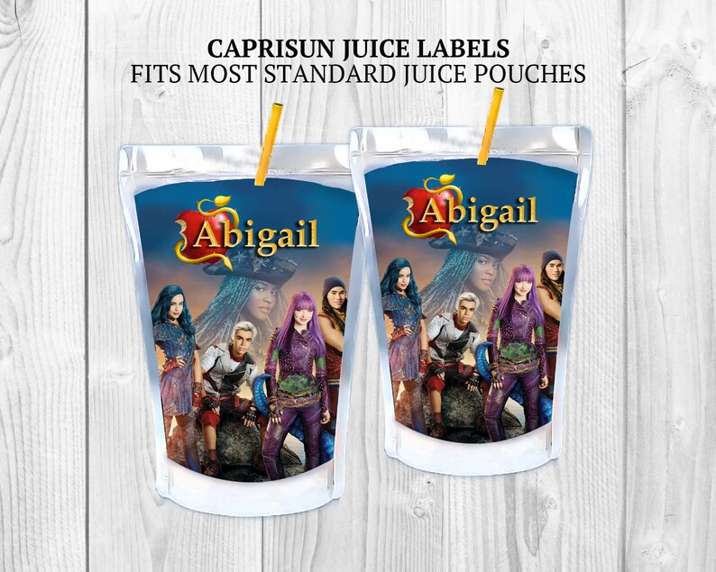Descendants Birthday Party Favors and Labels - Party Printables ...