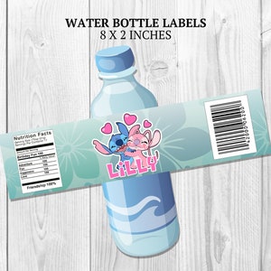 Stitch & Angel Birthday Party Labels: Pick Any 5 (digital Delivery) - Etsy