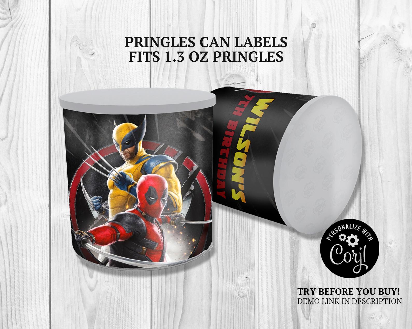 Deadpool Wolverine Birthday Party Printables: Superhero Labels (digital ...