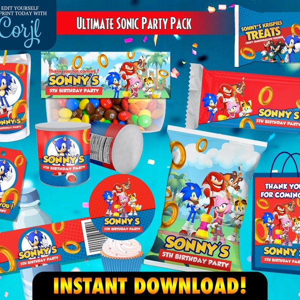 Sonic Themed Party Decorations - Etsy