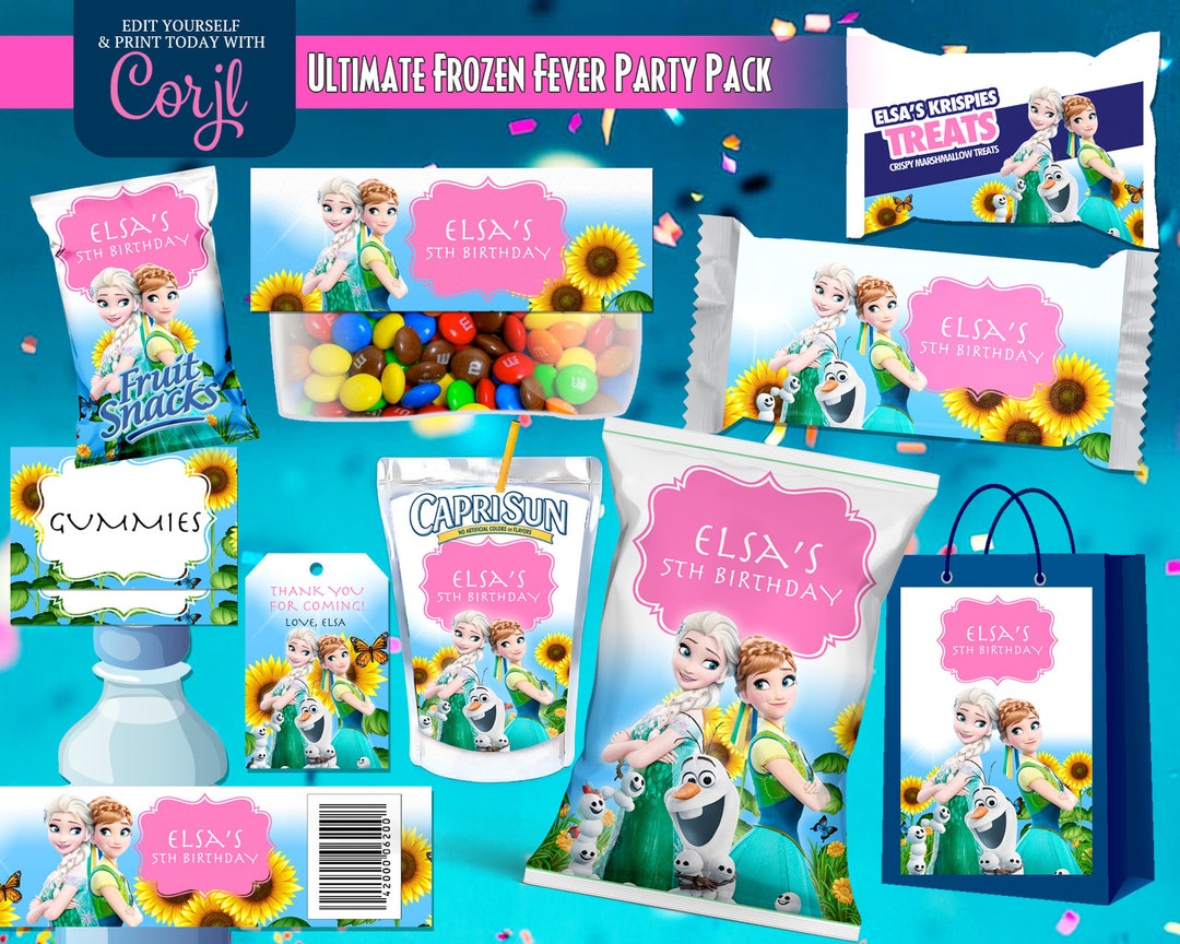 NEW Frozen Printables Party Package Editable Frozen Party - Etsy
