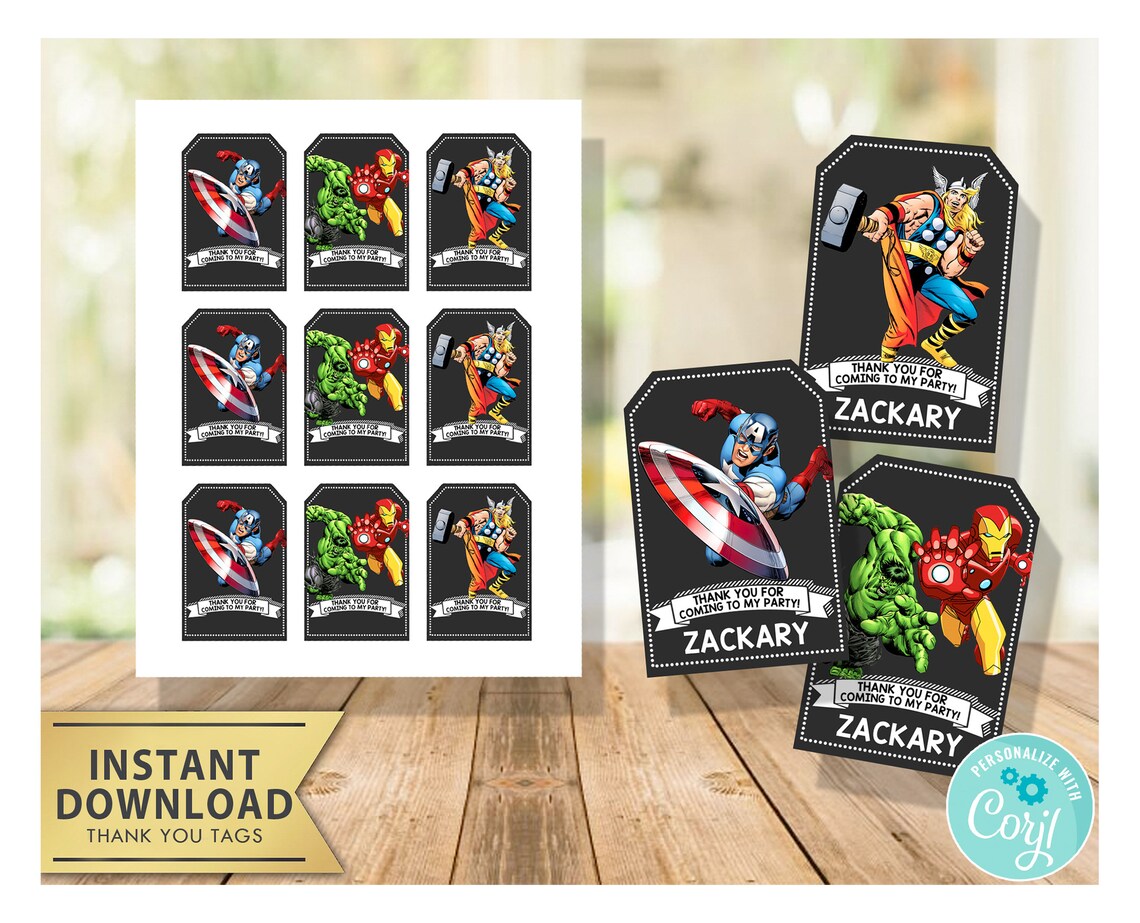 Avengers Birthday Invitation: Superhero Chalkboard, Editable Corjl ...