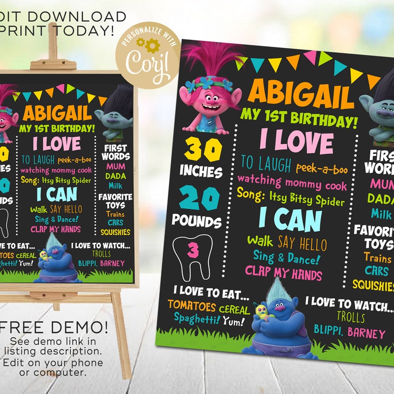 Trolls Printables - Etsy