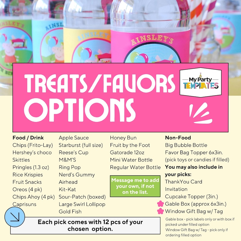 Custom Party Favor Package – Personalized Chip Bags, Candy Wrappers ...