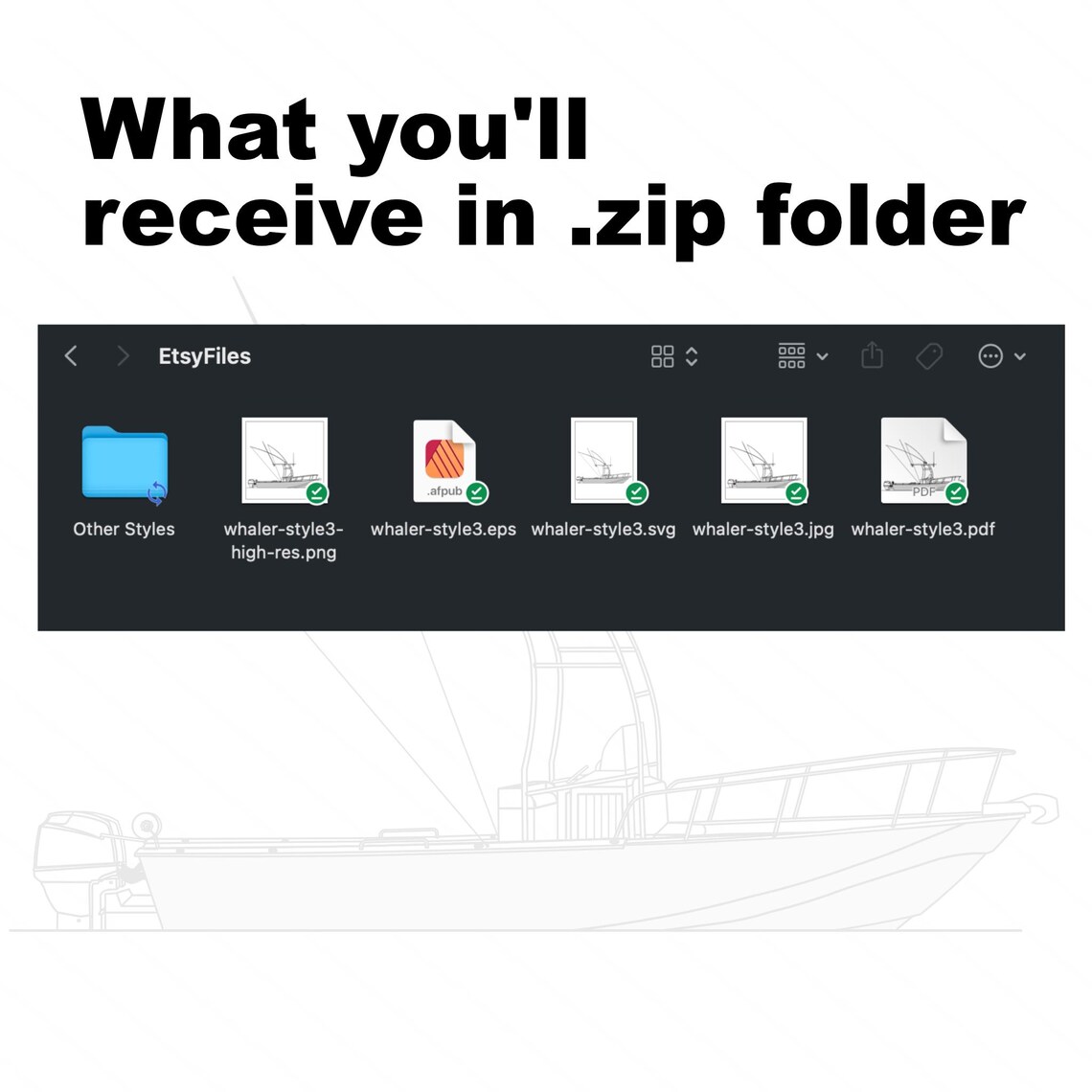 Whaler Style Center Console T-top Boat Outline SVG, Files Clipart ...