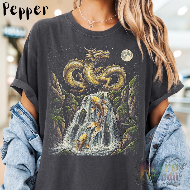 Dragon Koi Shirt - Etsy