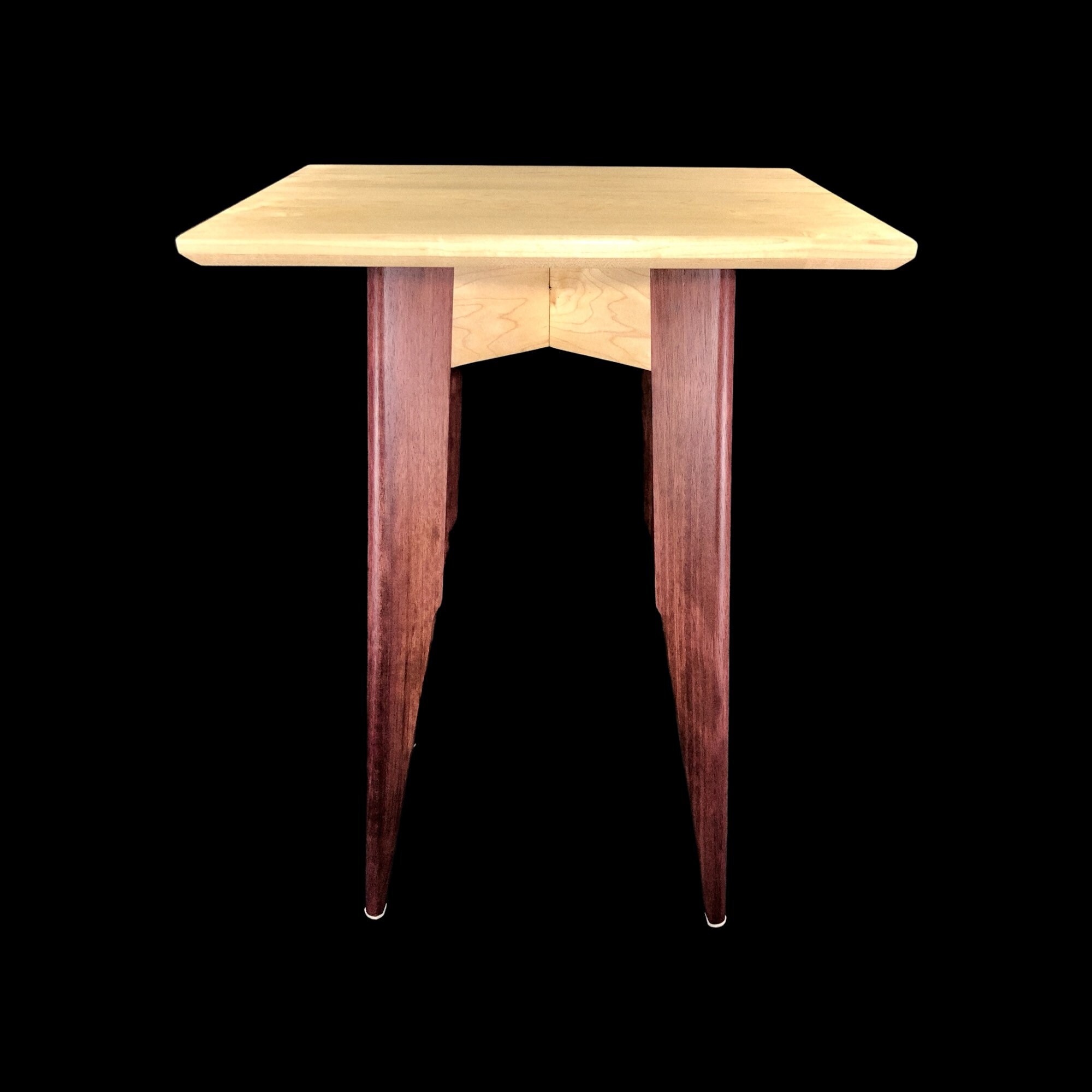 Mid-centry End Table Maple Purple Heart Wood Modern Sofa - Etsy