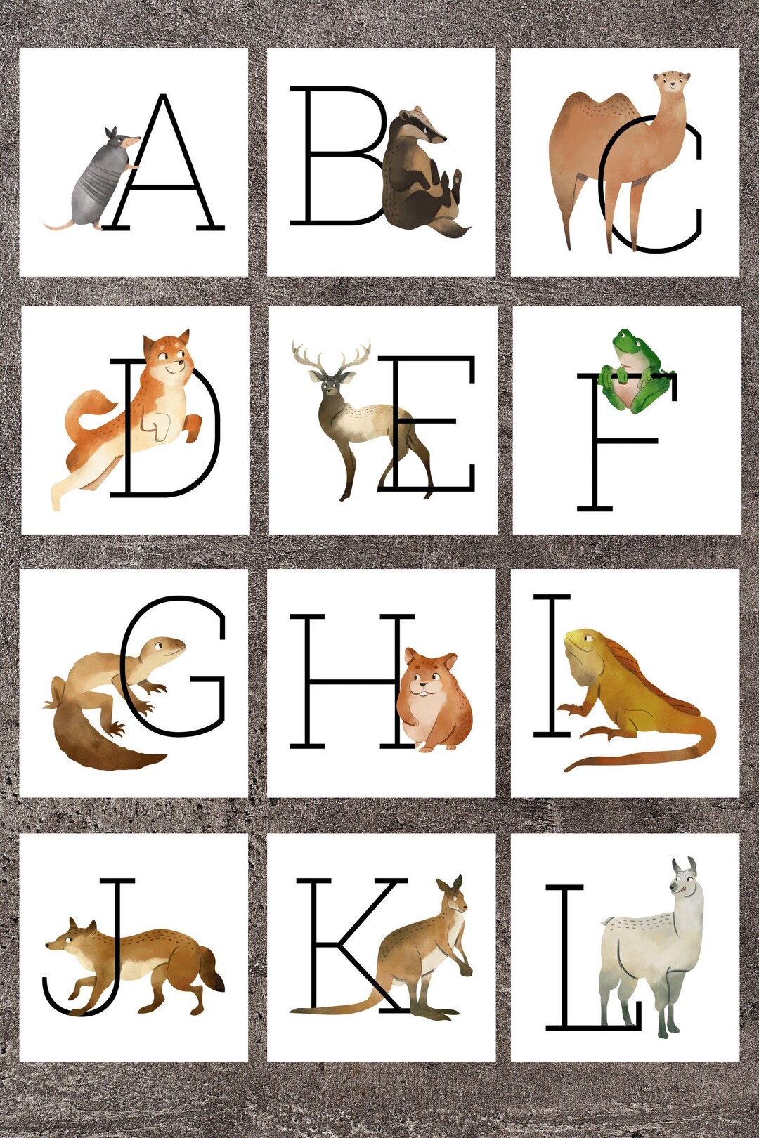 Alphabet Kind.kards Digital Download - Etsy