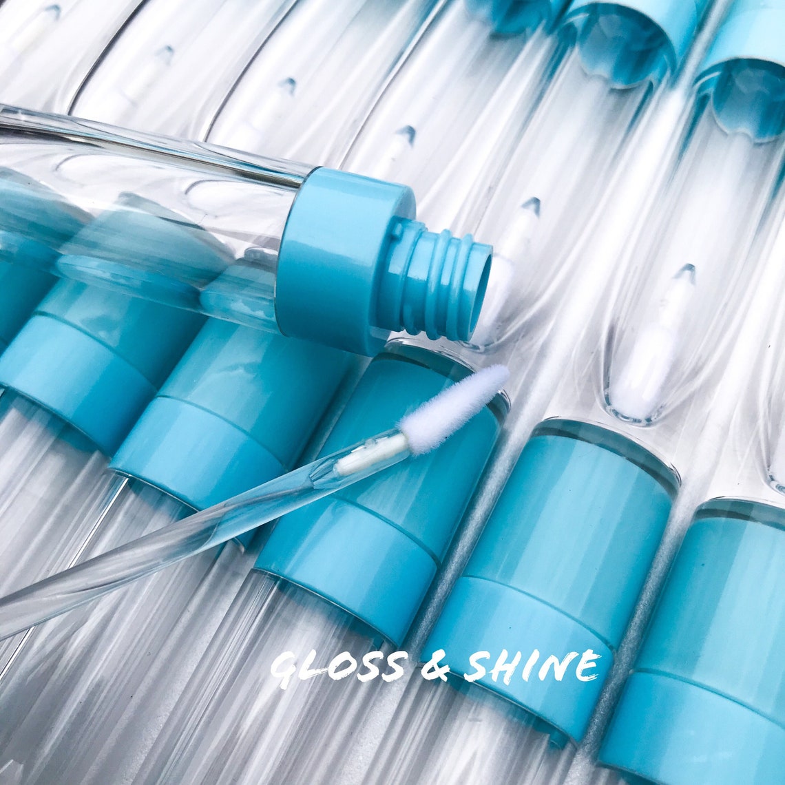 6 ML 10 PACK Sky Blue Lip Gloss Tubes Empty Wholesale With - Etsy