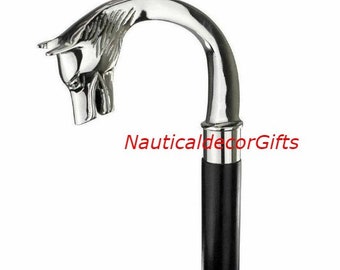 Wolf Head Cane | Etsy