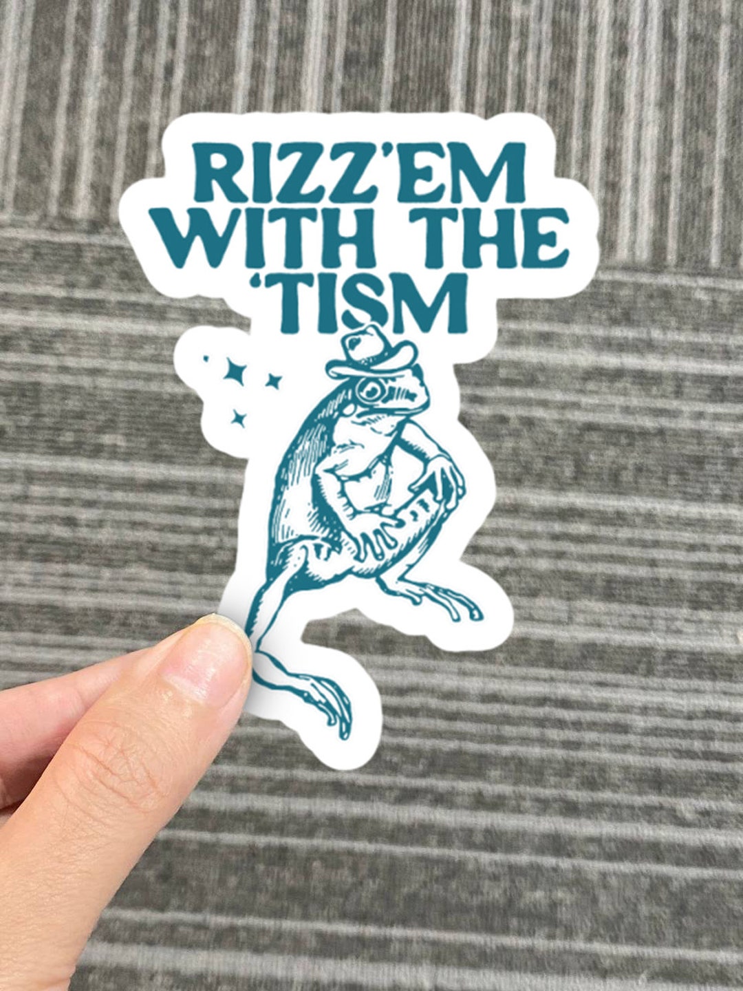 Rizzem With the Tism Sticker, Funny Meme Sticker - Etsy