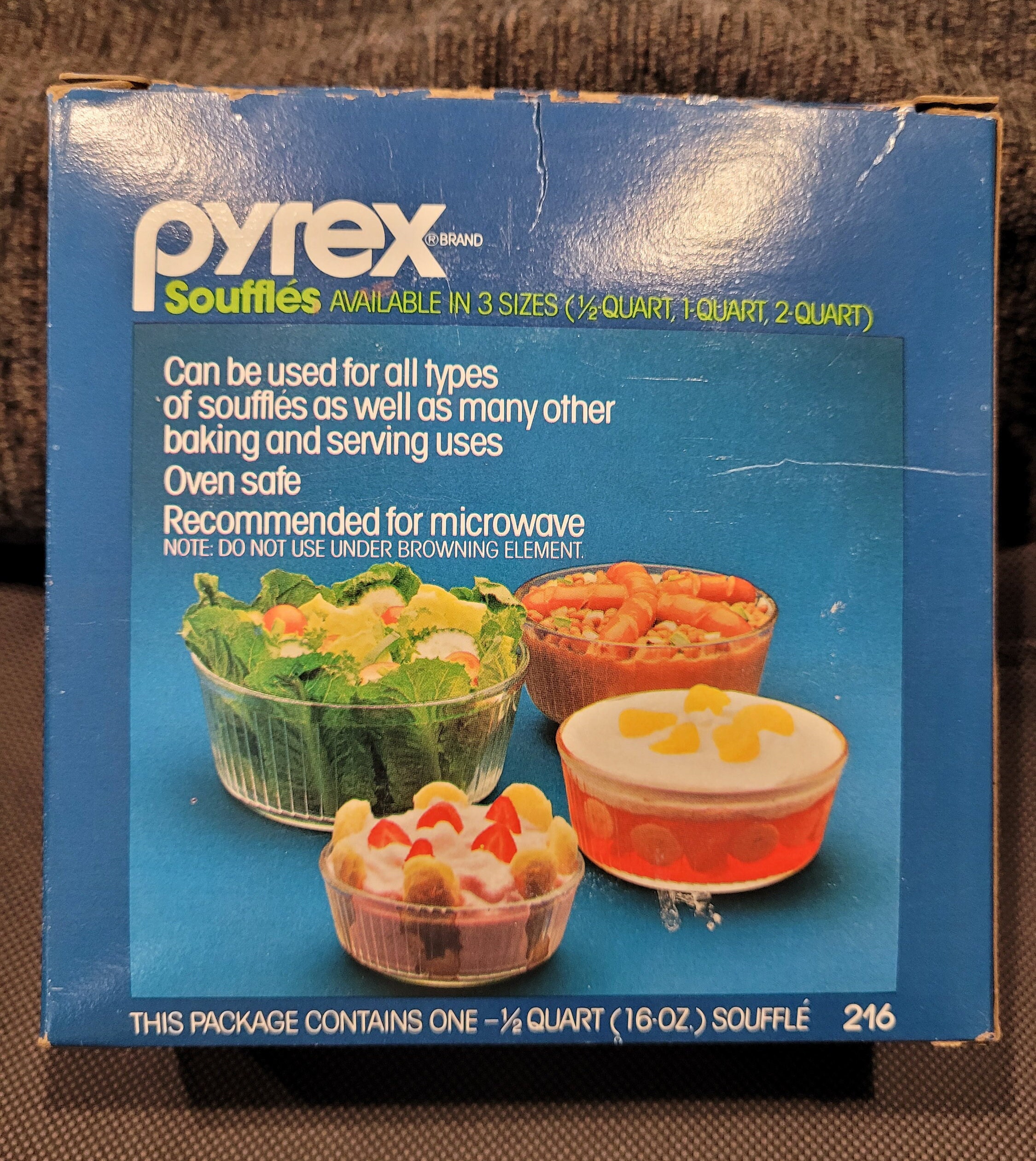 Vintage Pyrex Boxed 1/2 Quart Glass Souffle Dish - Etsy