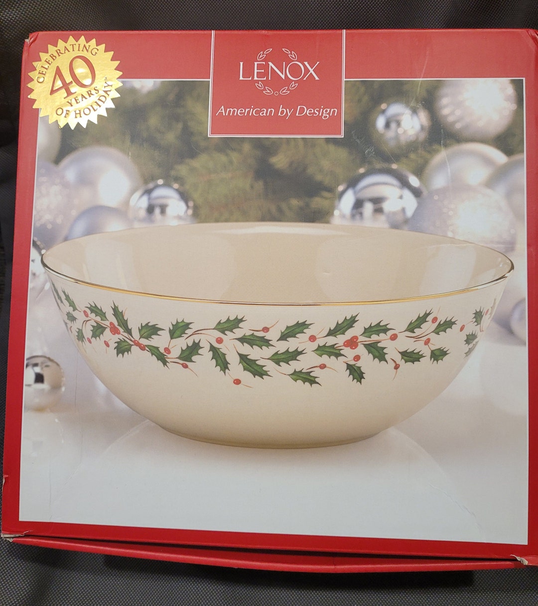 Lenox Holiday Dimension Large Serving Bowl in Original Box - Etsy
