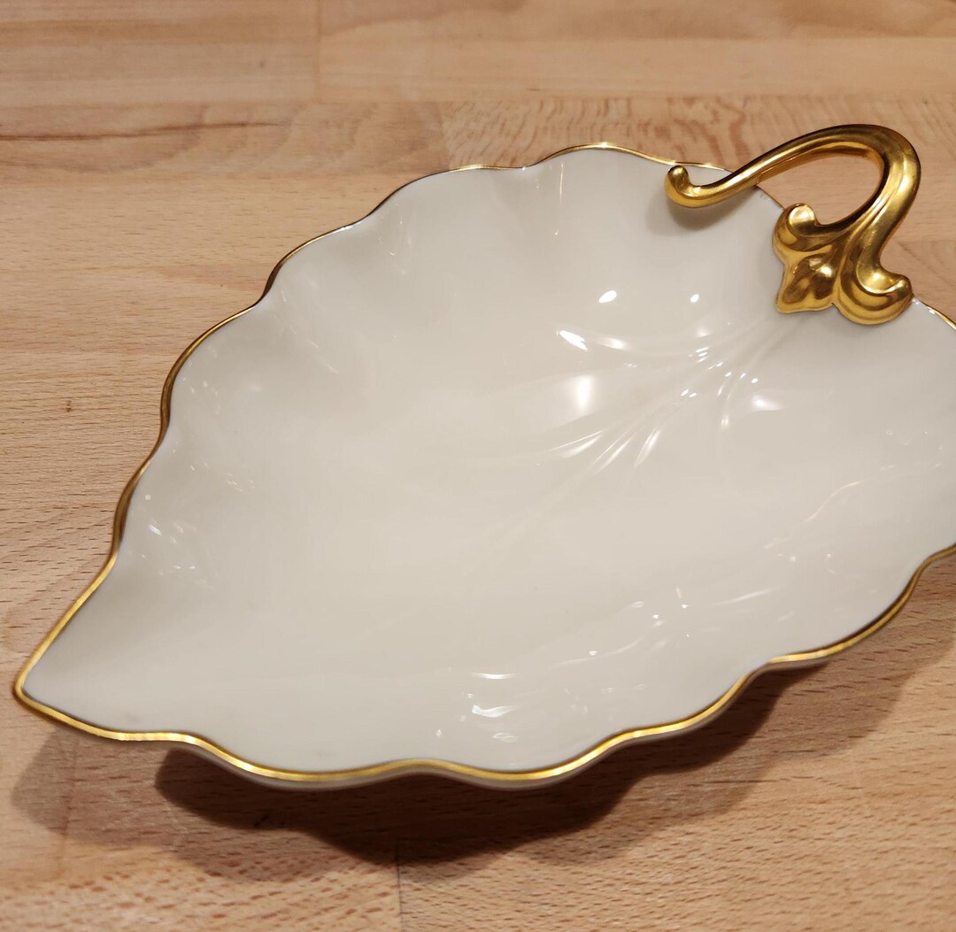 Lenox Woodleaf Collection Gold Leaf Shaped Dish - Etsy