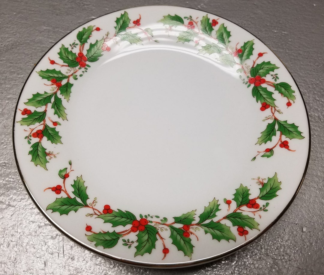 China Pearl Noel Salad Plate - Etsy