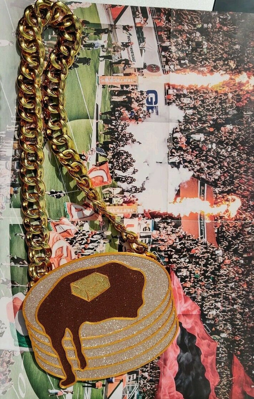 Oversized 11" Pancake Turnover Chain Miami Hurricanes Touchdown ...