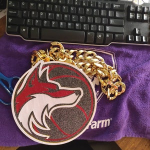 Custom Basketball Turnover Chain Logo Miami Cuban Link Swag Bling ...