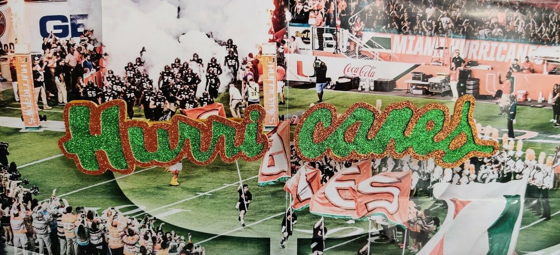 Touchdown Rings Turnover Chain Miami Bling Hurricanes - Etsy